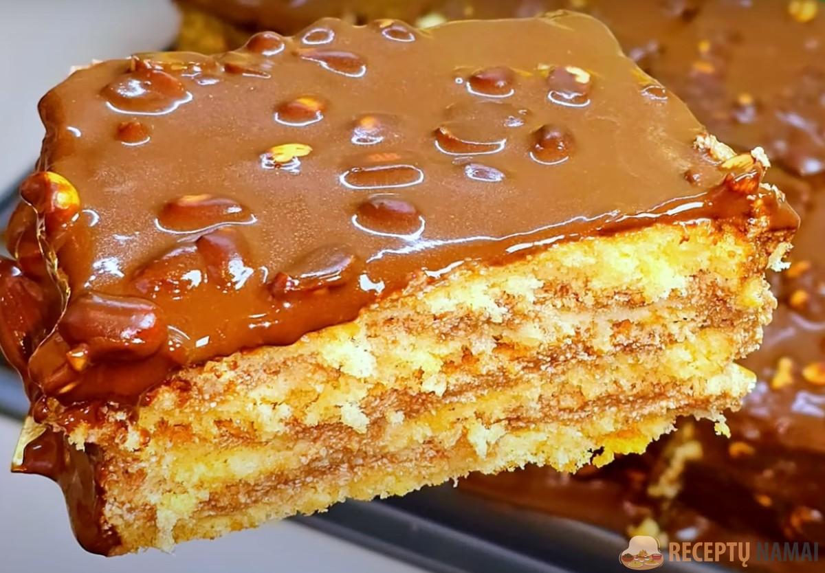 Jis tinka bet kokiai progai. Skanus tortas su kakavos kremu ir ...
